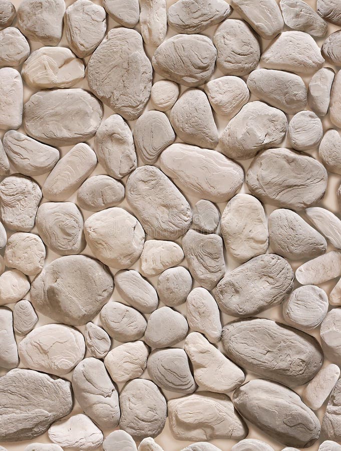 A Fake Stone in the Form of a Gray Cobblestone of Different Shapes ...