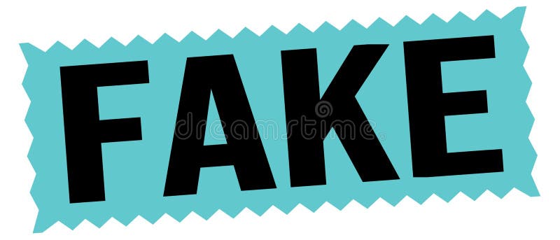 FAKE Text Written on Blue-black Stamp Sign Stock Illustration ...