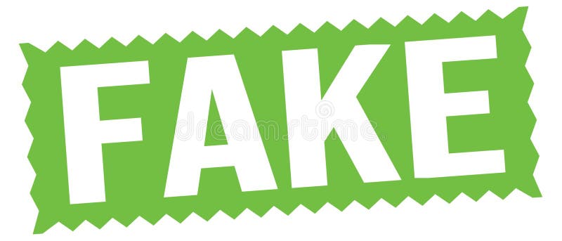 FAKE Text Written on Green Stamp Sign Stock Illustration - Illustration ...