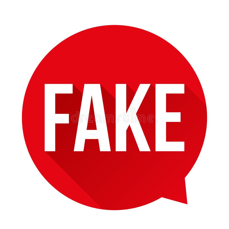 Fake Warning Sign Speech Bubble Stock Vector - Illustration of logo ...