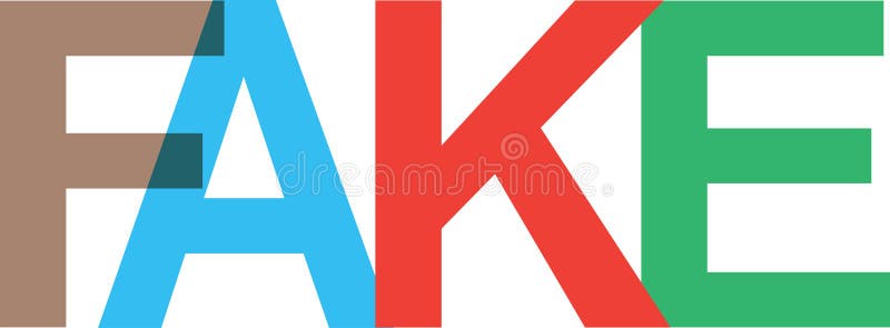 Fake word on white stock illustration. Illustration of false - 307762885