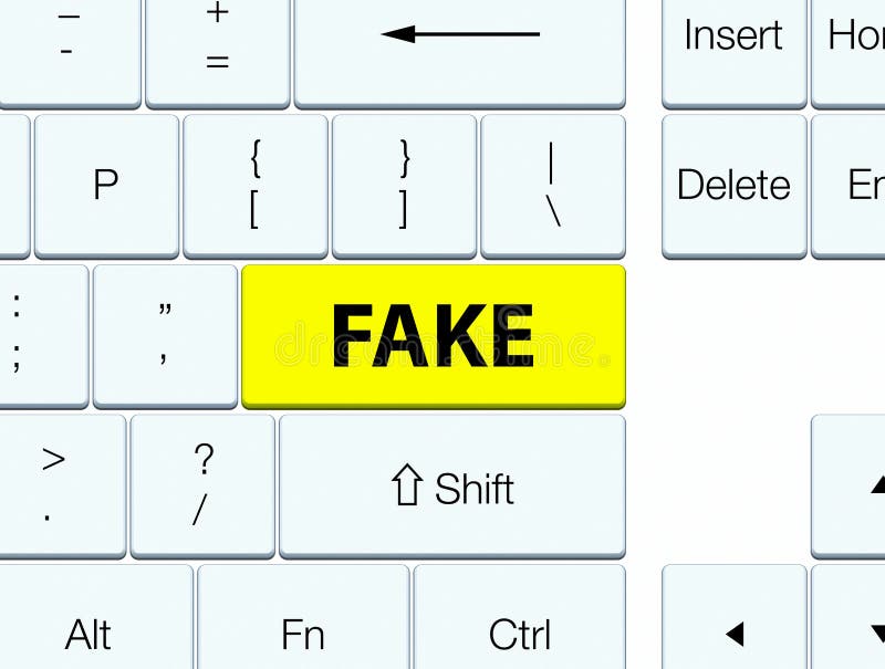 Fake Yellow Keyboard Button Stock Illustration - Illustration of mockup ...