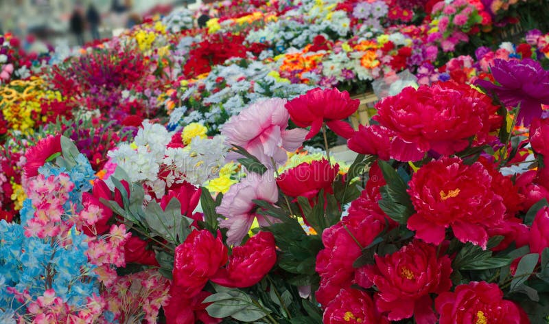 Faked flowers stock image. Image of flower, colorful - 93077463