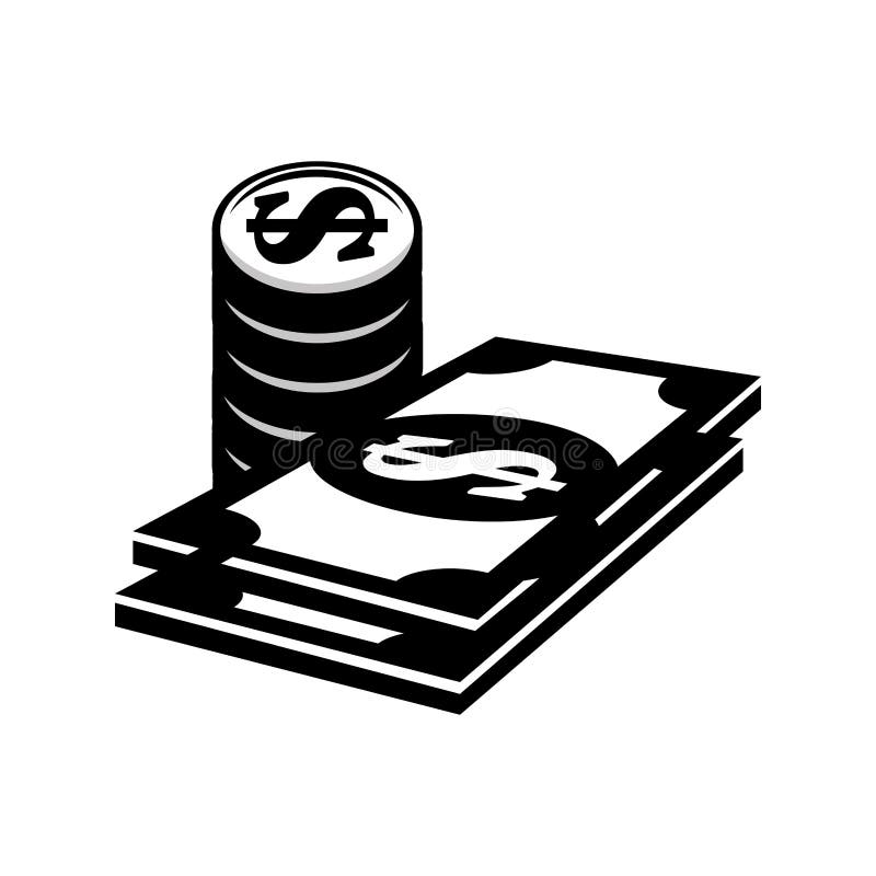 Fakturerar Den Pengar Isolerade Symbolen Stock Illustrationer ...