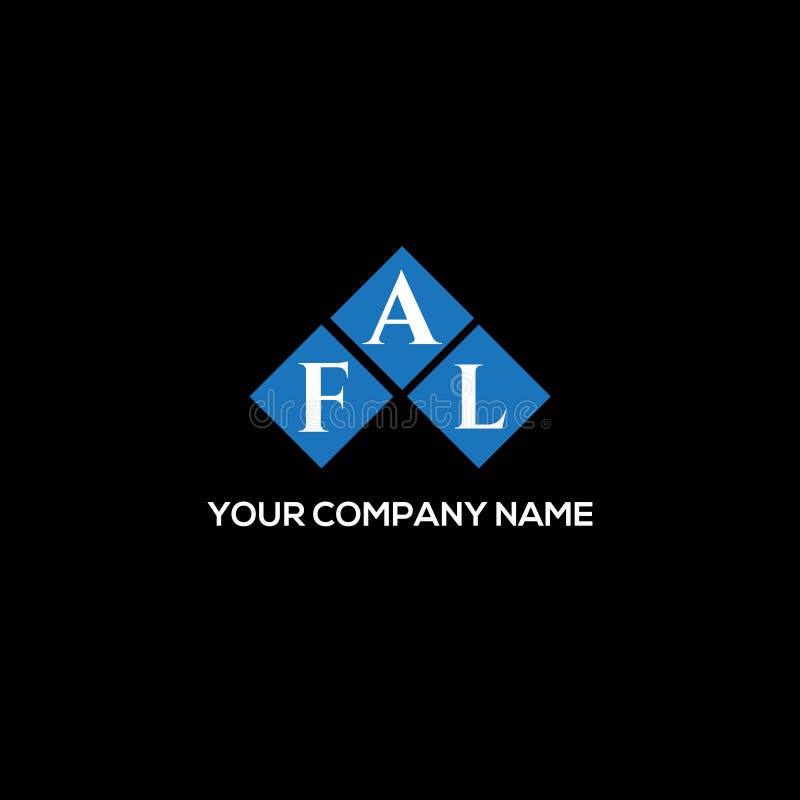 FAL Letter Logo Design on BLACK Background. FAL Creative Initials ...