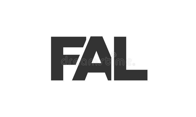 FAL Logo Design Template with Strong and Modern Bold Text. Initial ...