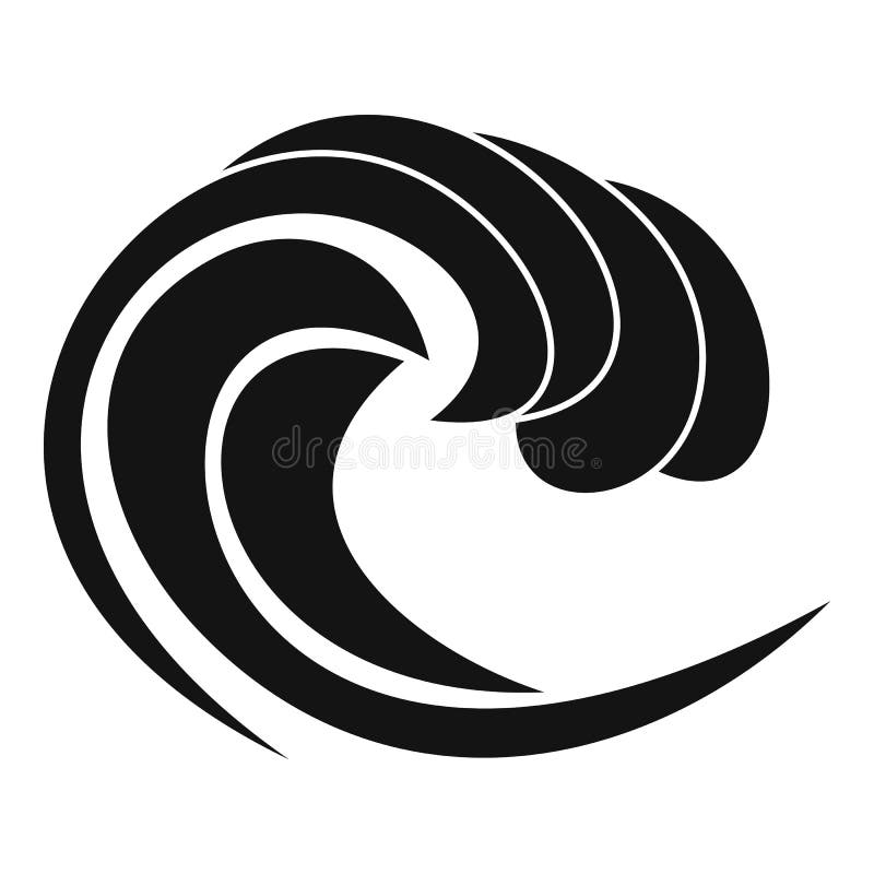 Falowy Ikona Wektor Kreskowy Wodnej Fala Symbol Ilustracja Wektor ...