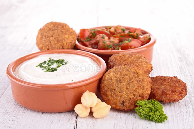 Falafel and dip stock photo. Image of cooked, lunch, cook - 30586836