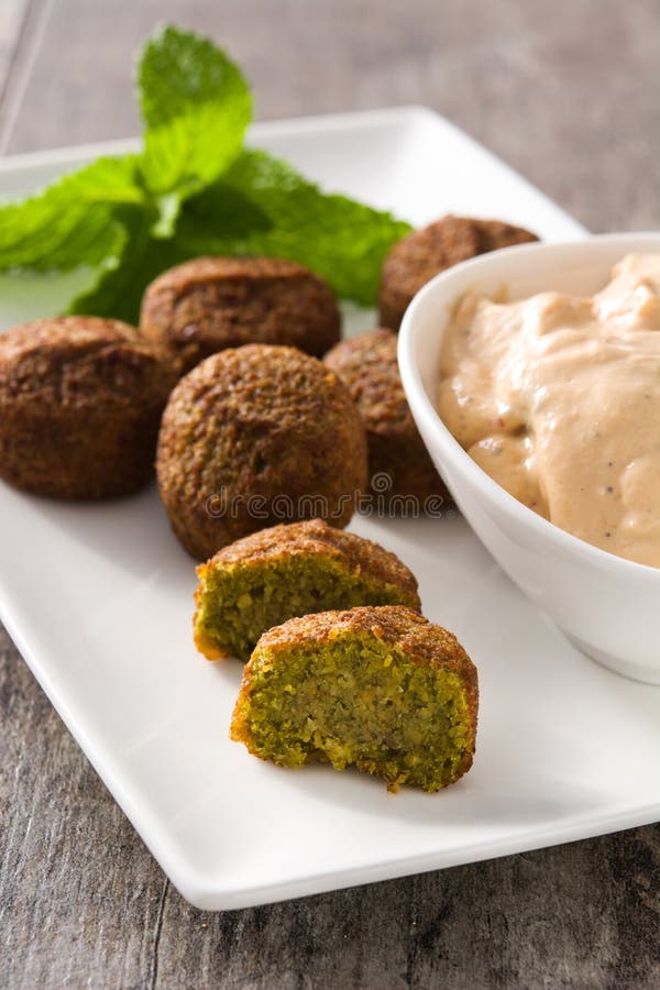 Falafel on a plate stock image. Image of chickpea, balls - 149282061
