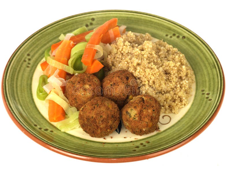 Falafel with Rice stock image. Image of food, sliced - 24646585