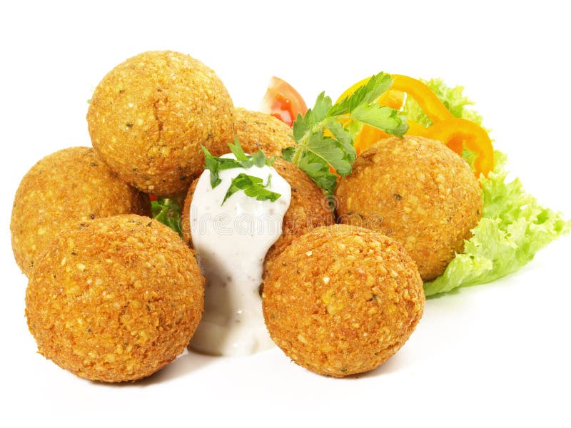 Falafel Snack - Fast Food Isolated on White Background Stock Photo ...