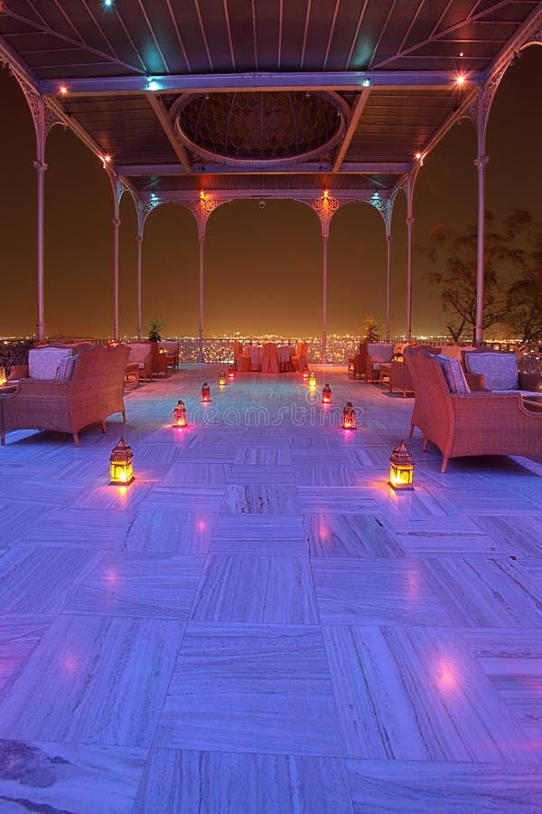 Falaknuma Palace Patio and View Stock Image - Image of andhra ...