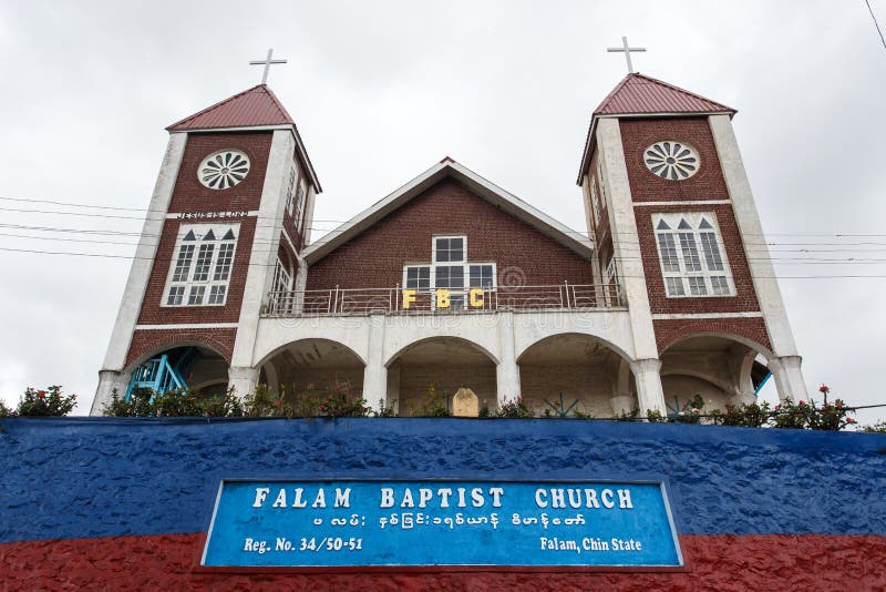 Falam Baptist Church, Myanmar (Birmania) Imagen de archivo editorial ...