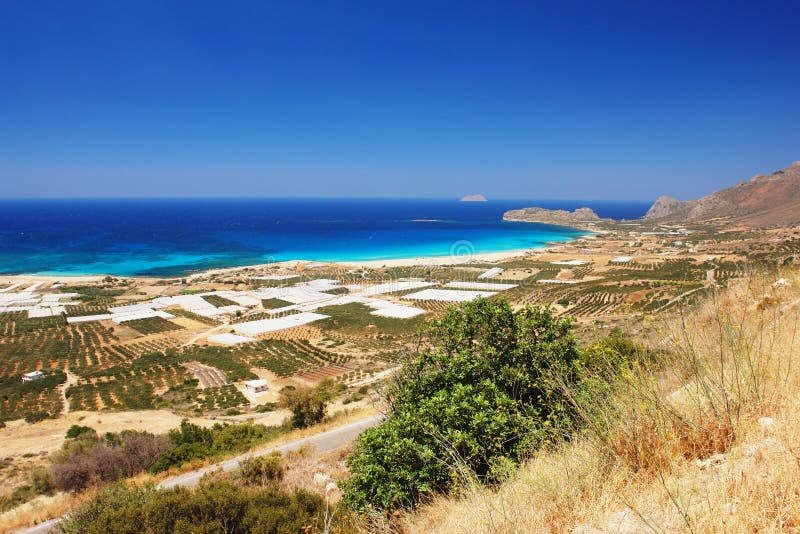 Falassarna beach, Crete stock photo. Image of mediterranean - 41458820