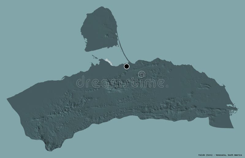 Falcón, State of Venezuela,. Previews. Relief Stock Illustration ...