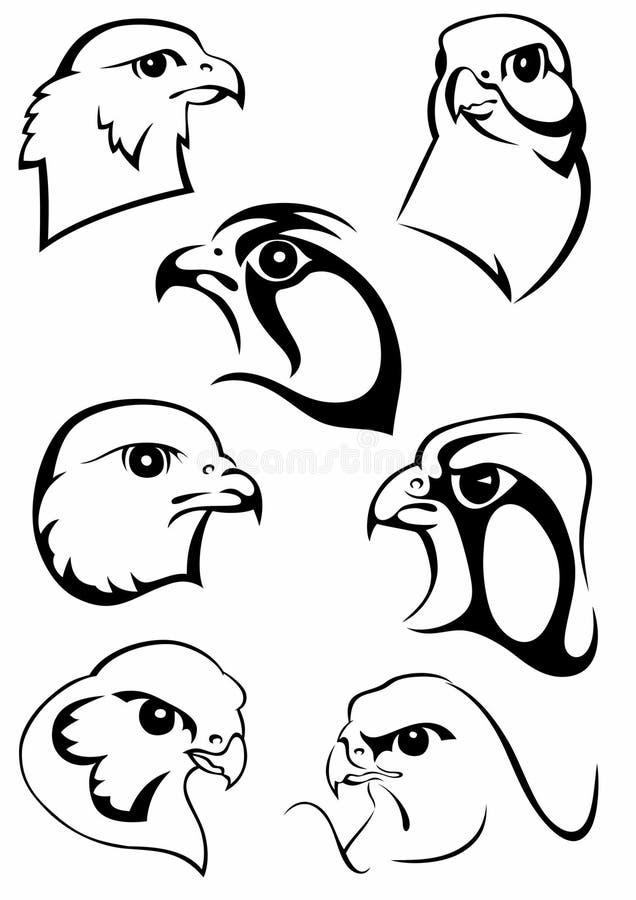 Tribal Eagle, Hawk and Falcon Stock Vector - Illustration of animal ...