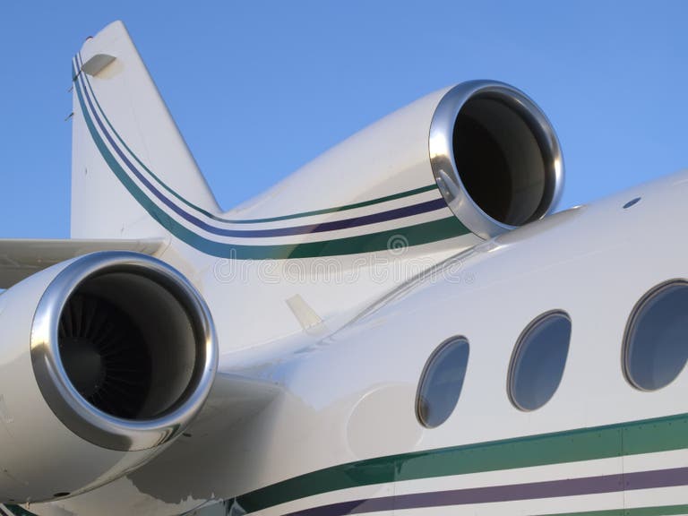 Engined Private Business Jet Tail Assembly Stock Photos - Free ...