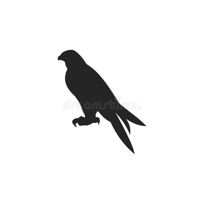 Falcon Bird Icon on White Background Stock Illustration - Illustration ...