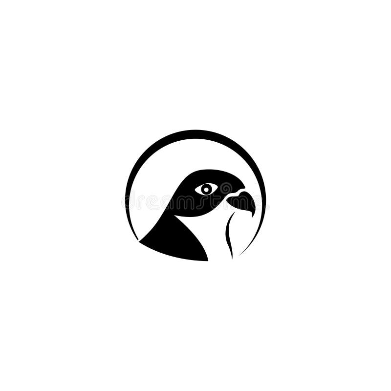 Falcon Bird Icon on White Background Stock Illustration - Illustration ...