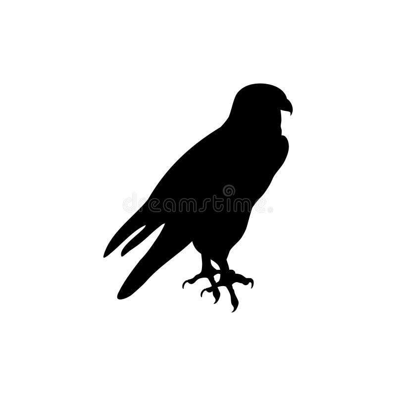 Falcon Bird Icon on White Background Stock Illustration - Illustration ...