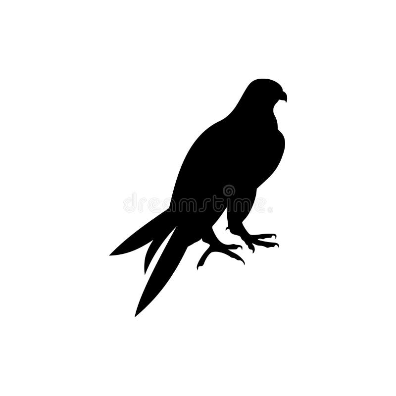 Falcon Bird Icon on White Background Stock Illustration - Illustration ...