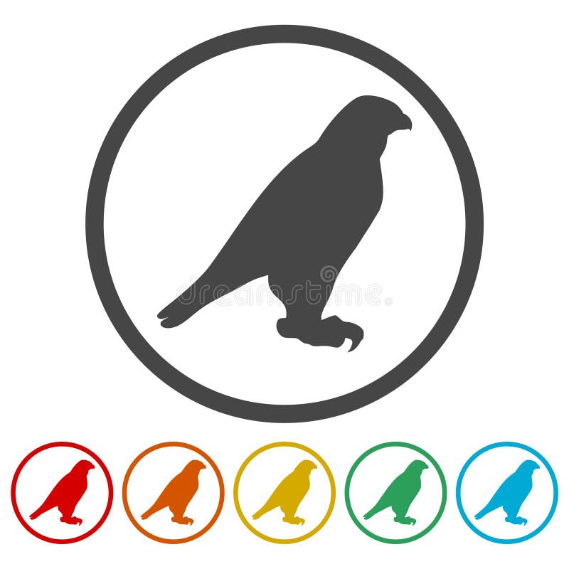 Falcon Bird Icon on White Background Stock Illustration - Illustration ...