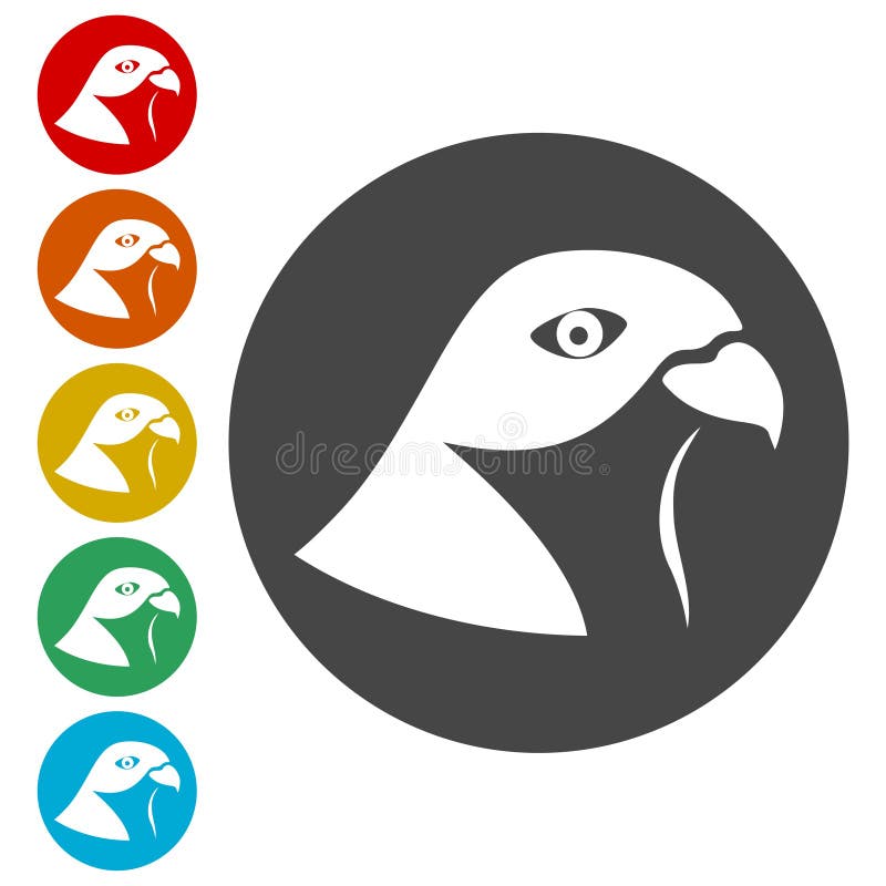 Falcon Bird Icon on White Background Stock Illustration - Illustration ...