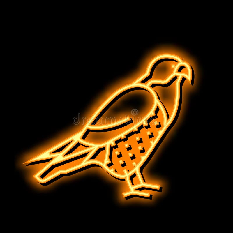 Falcon Bird Neon Glow Icon Illustration Stock Vector - Illustration of ...