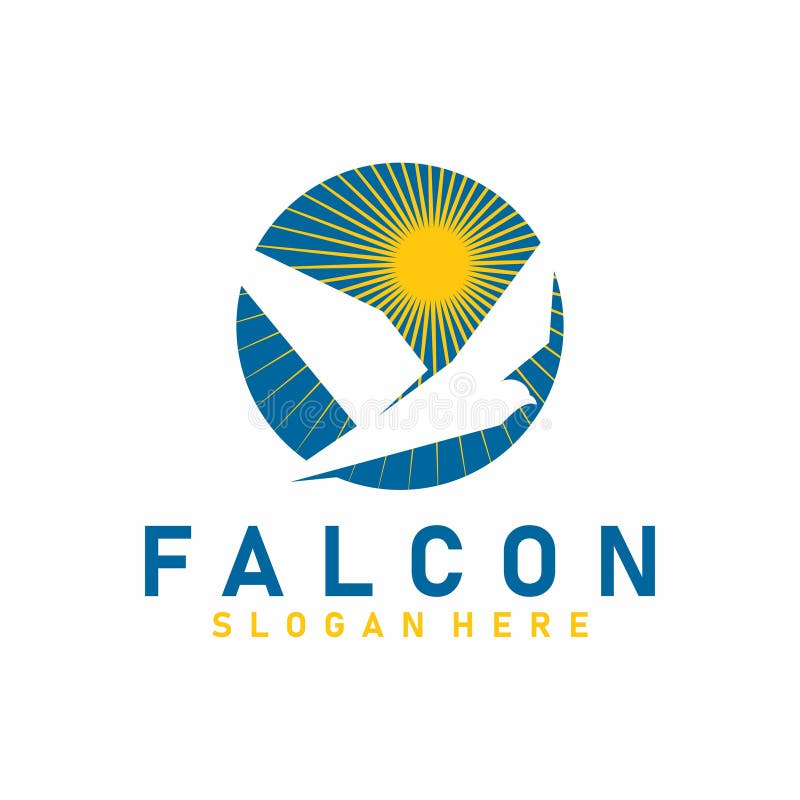 Falcon Circle Sun Illustration Design Vector Stock Vector ...