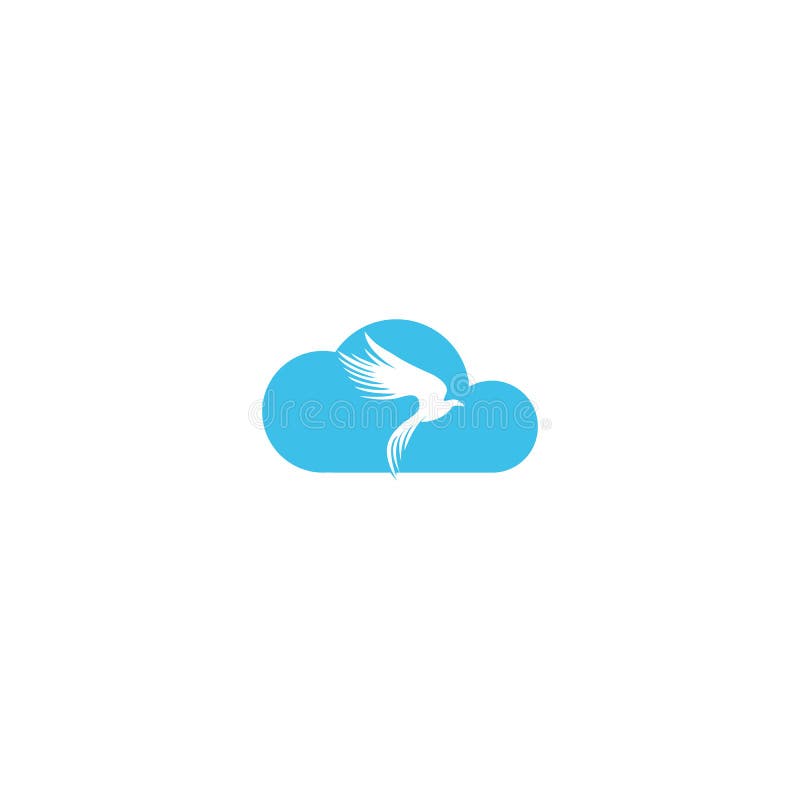 Falcon Cloud Vector Logo Design. Stock Vector - Illustration of freedom ...