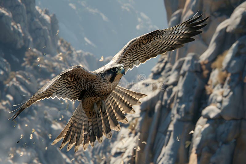 A Falcon Diving into the Air with Incredible Speed and Precision ...