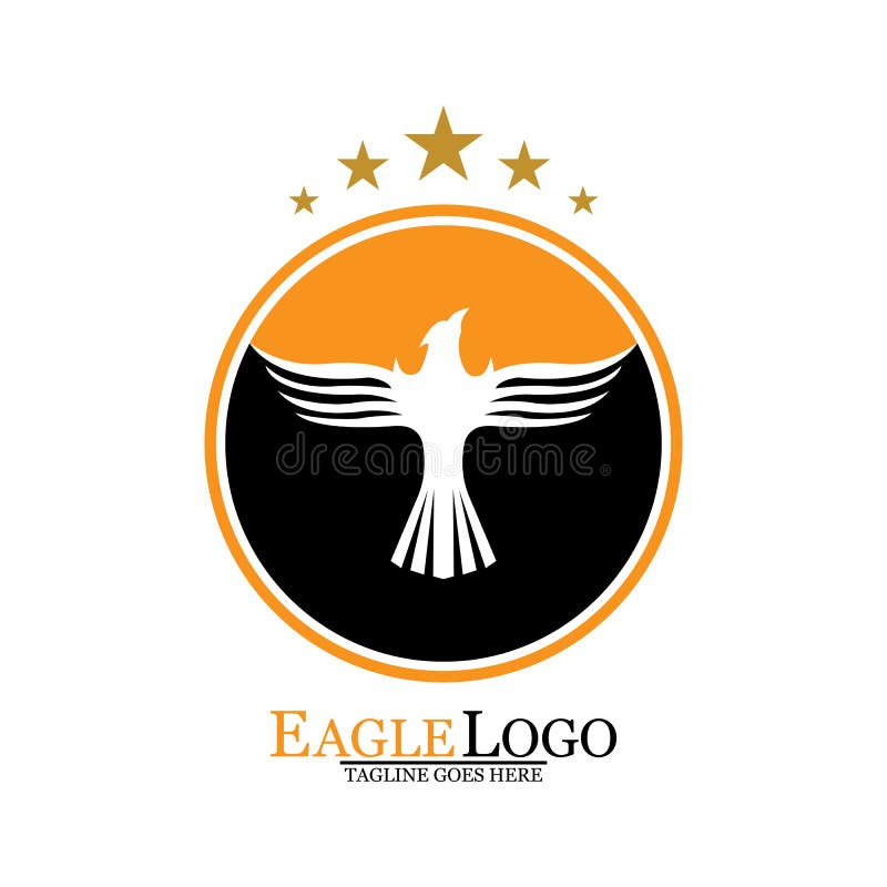 Falcon Eagle Bird Logo Template Vector Icon Stock Vector - Illustration ...