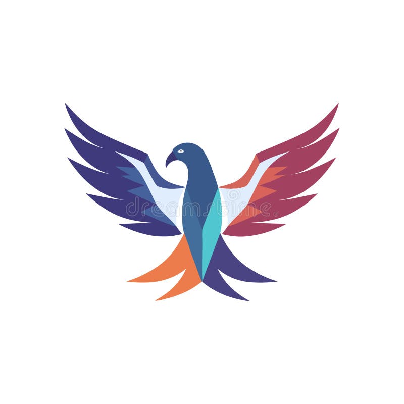 Falcon, Eagle, Hawk Bird Logo Illustration Vector Design Stock Vector ...