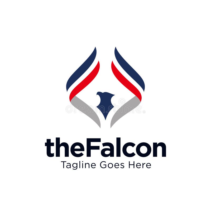 Falcon, Eagle, Hawk Logo Design Vector Template Illustration. Feather ...