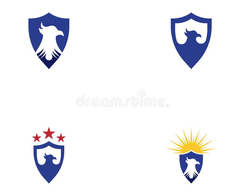 Falcon Egle Bird Shield Logo Vector Stock Vector - Illustration of ...