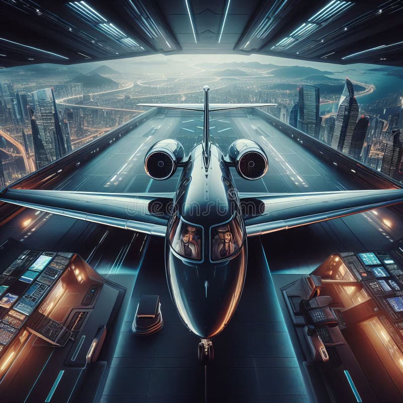 Falcon Elite a High Performance Aircraft with Advanced Navigatio Stock ...