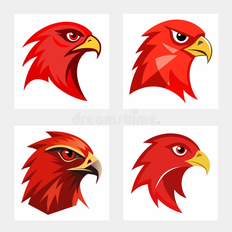Falcon Face Vector Illustration Icon. Stock Vector - Illustration of ...