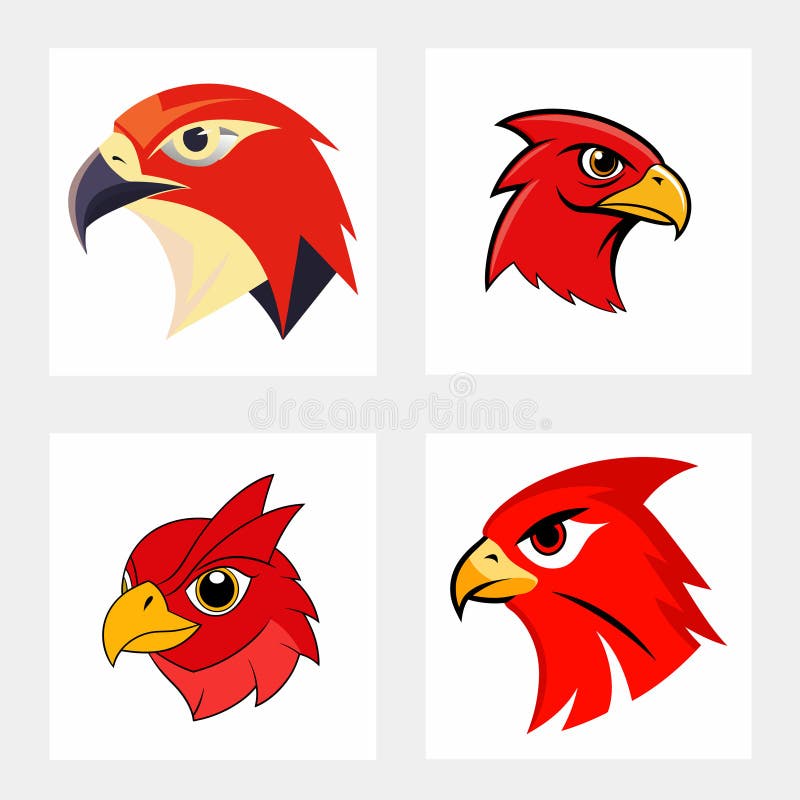 Falcon Face Vector Illustration Icon. Stock Vector - Illustration of ...
