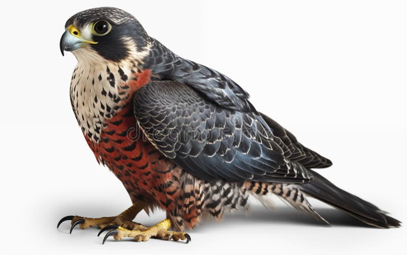 Falcon Full Size on White Background Stock Illustration - Illustration ...