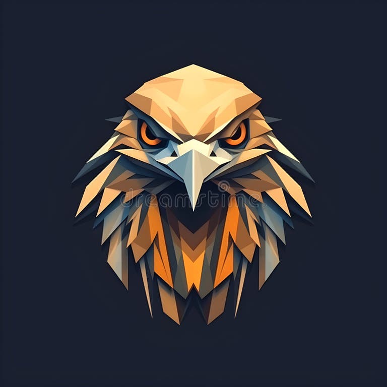 Falcon, Geometric Logo Vector. AI Generated Stock Illustration ...