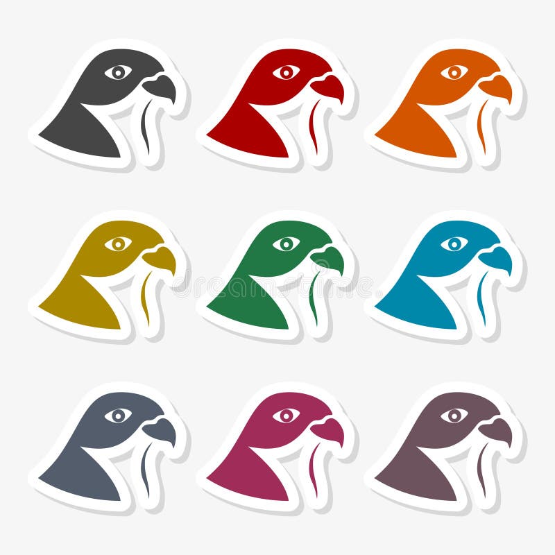 Falcon icon stock vector. Illustration of animal, landmark - 152776348