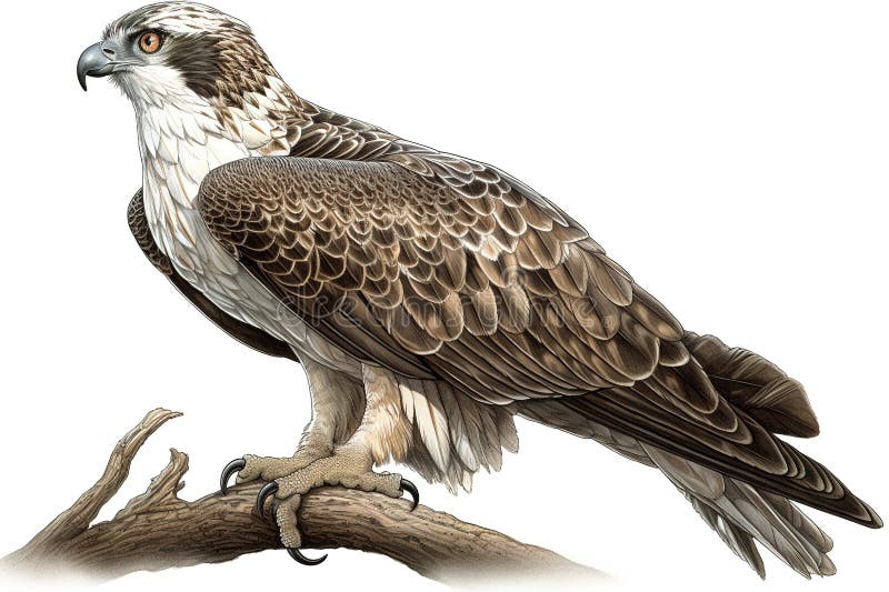 Falcon Isolated on White Background. Generated by AI Stock Illustration ...