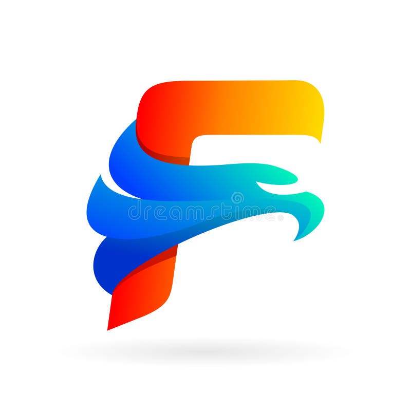 Falcon Letter F Logo Vector Symbol Stock Vector - Illustration of ...