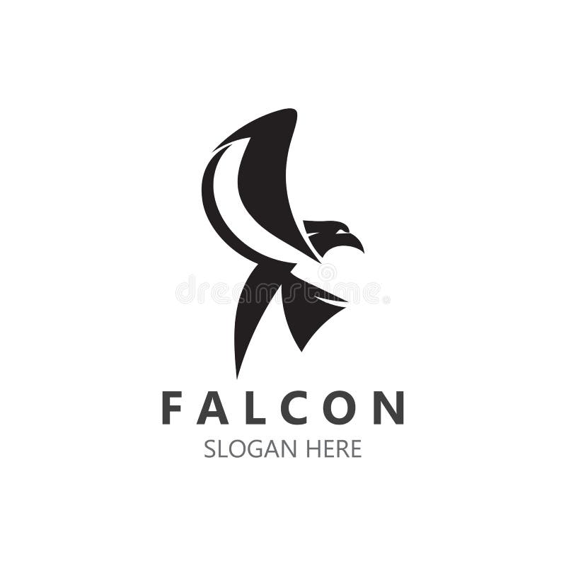 Falcon Logo Design Image, Silhouette Eagle Template Illustration Stock ...