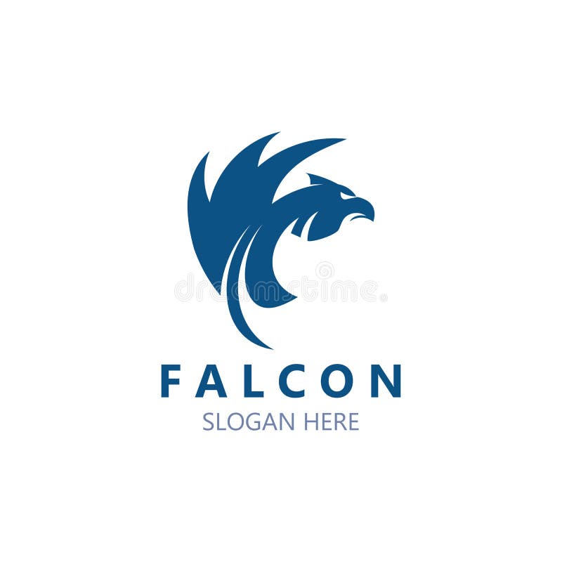 Falcon Logo Design Image, Silhouette Eagle Template Illustration Stock ...