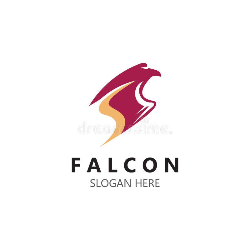 Falcon Logo Design Image, Silhouette Eagle Template Illustration Stock ...