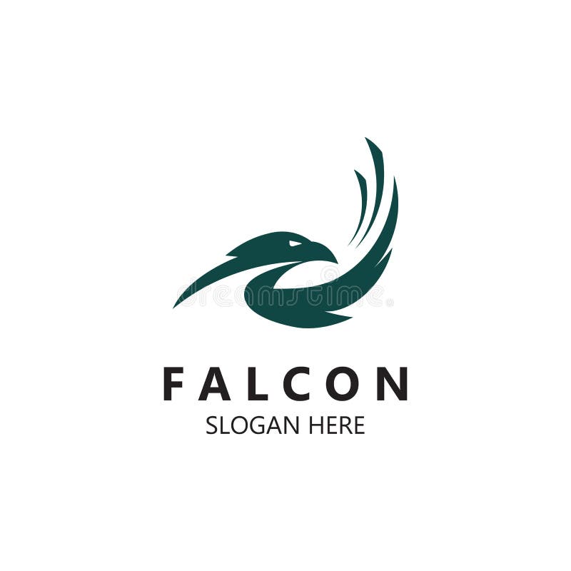 Falcon Logo Design Image, Silhouette Eagle Template Illustration Stock ...