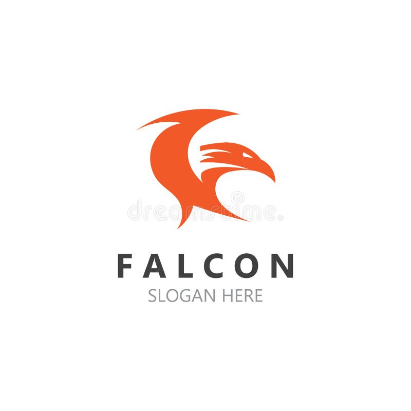 Falcon Logo Design Image, Silhouette Eagle Template Illustration Stock ...