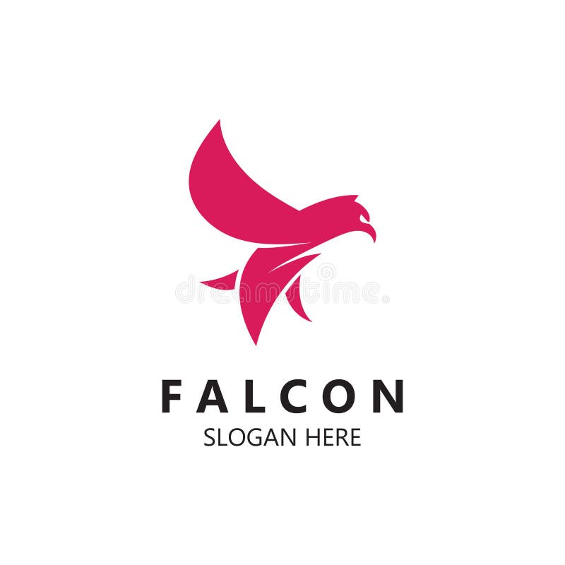 Falcon Logo Design Image, Silhouette Eagle Template Illustration Stock ...