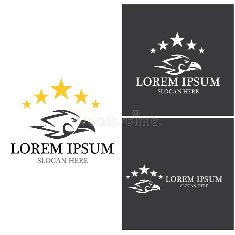 Falcon Logo Template Vector Stock Illustration - Illustration of emblem ...